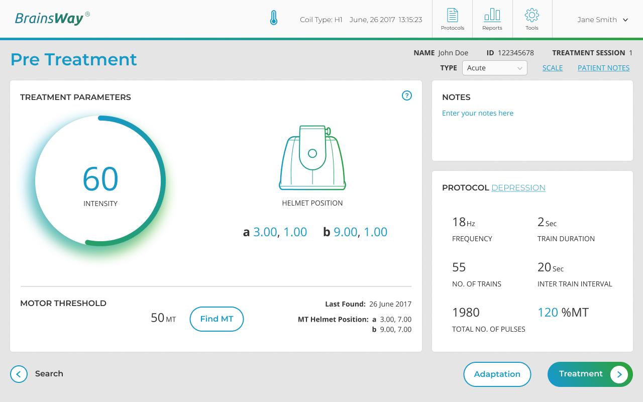 「Brainsway TMS システム」新モデル販売開始